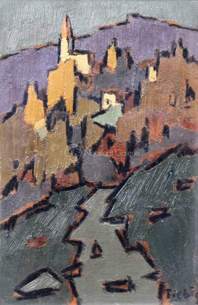 Galerie d'art Kiwior - Frederic Fiebig « Clocher dans un village