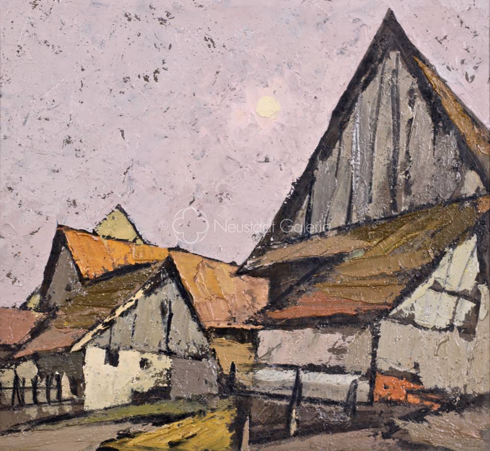 Galerie d'art Kiwior - Frederic Fiebig « Soleil et ferme en Alsace